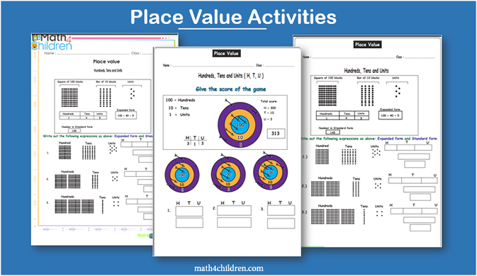 Place value worksheets for kindergarten