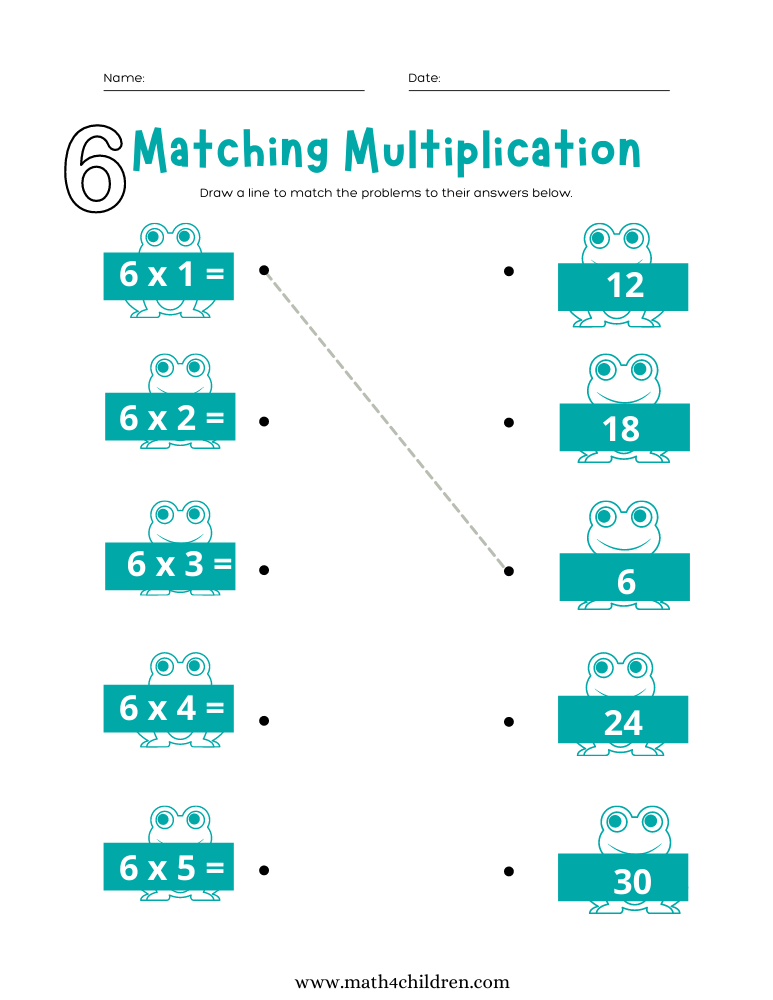 6 Times Tables Worksheets Pdf Multiplication By 6 Tests Pdf