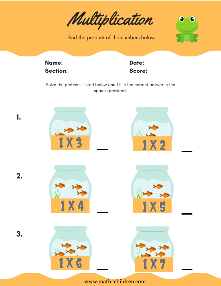 1 times tables worksheets pdf | multiplication by 1 tests pdf
